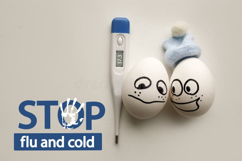 Cold and Flu Stop Concept. Photo with Text Stock Image - Image of care ...