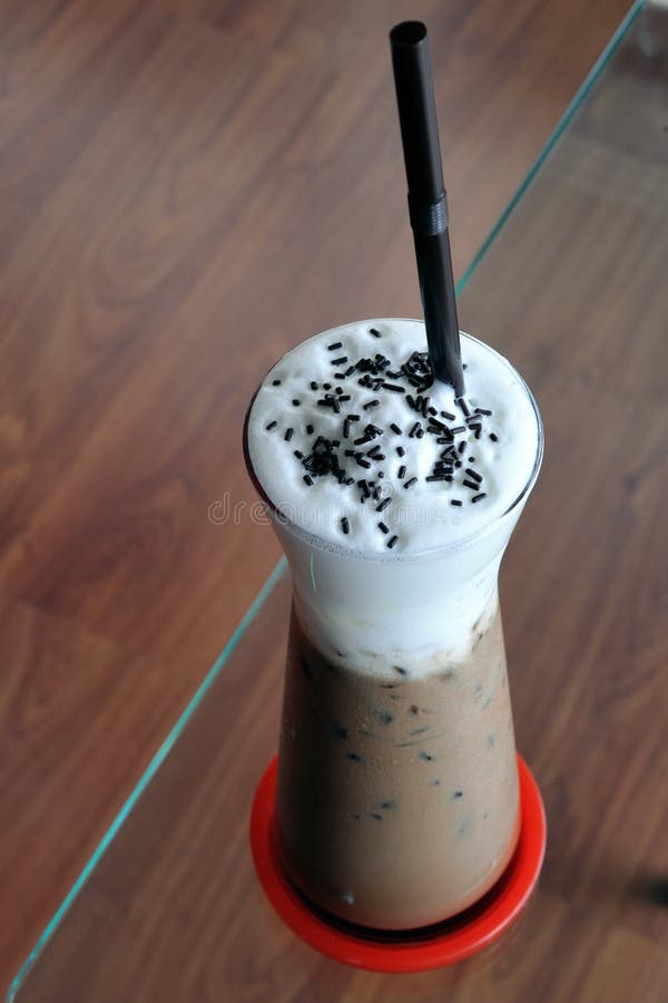 Cold fresh iced coffee. stock photo. Image of chocolate - 23743206