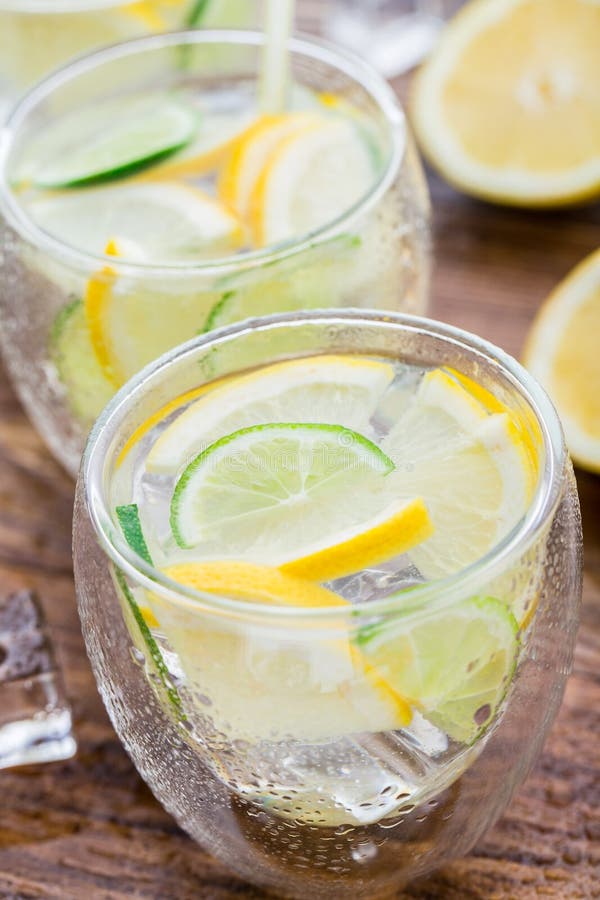Cold fresh lemonade stock image. Image of slice, summer - 48712093