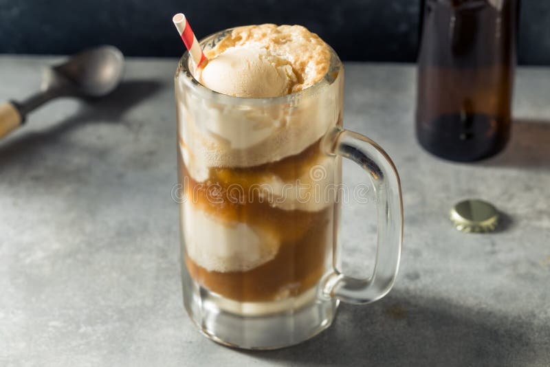 Cold Frozen Root Beer Float Stock Image - Image of carbonated ...