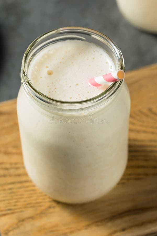 Cold Frozen Vanilla Whey Protein Shake Stock Photo - Image of health ...