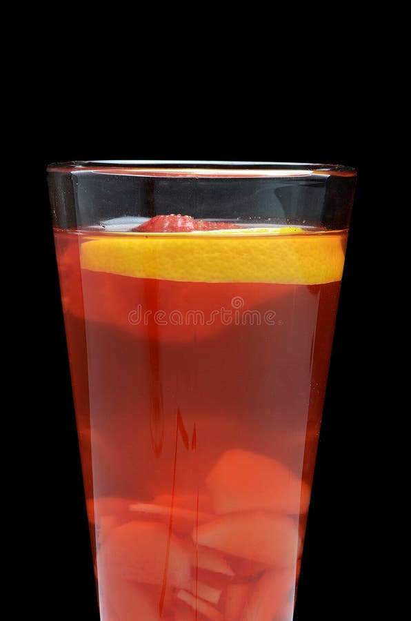 Cold Fruit Tea with an Orange Stock Photo - Image of citrus, juice ...