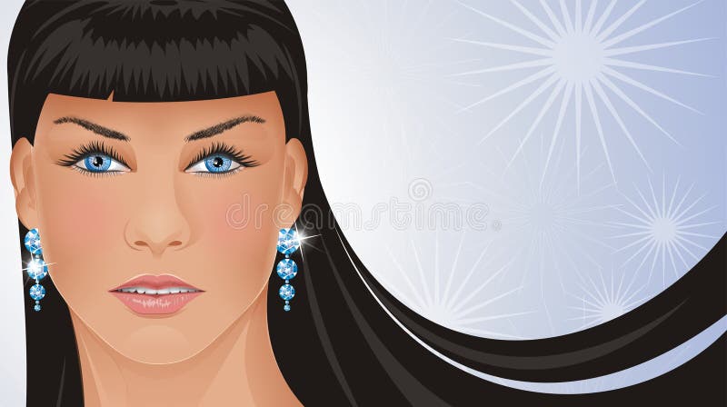 Cold glamour princess stock vector. Illustration of blue - 3249245