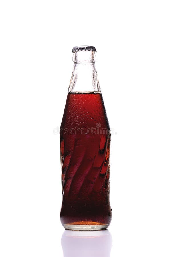 Cold glass of Coke bottle editorial photography. Image of design - 68450247