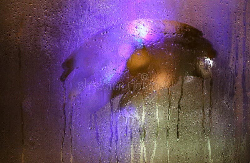 Cold Glass with Drops of Water on a Beautiful Background Stock Image ...