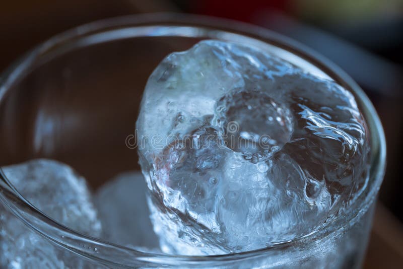 Cold Glass of Ice. Top View, Soft Focus Stock Image - Image of clean ...