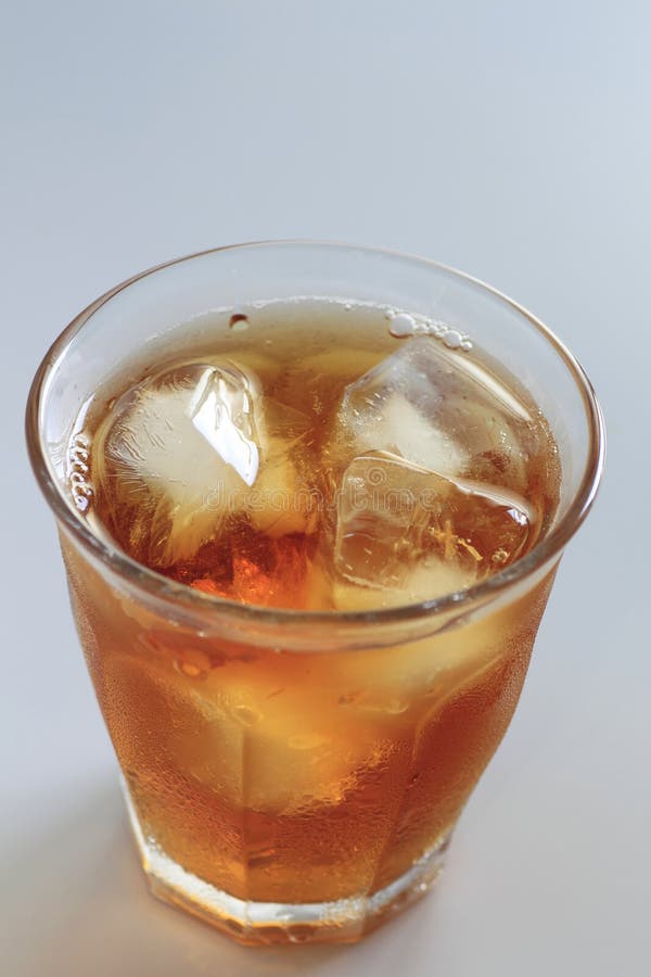 Cold Glass of Iced Tea with Ice Stock Image - Image of fresh, bright ...