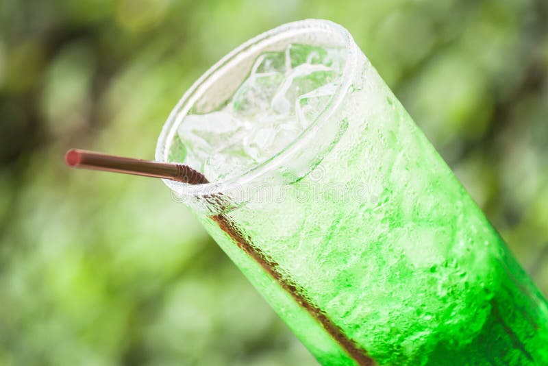 Cold green drink stock photo. Image of crystal, soda - 31894696