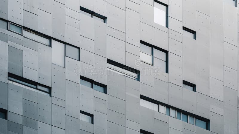 Cold Grey Concrete Facade, Brutalist Minimalism Modern Urban ...