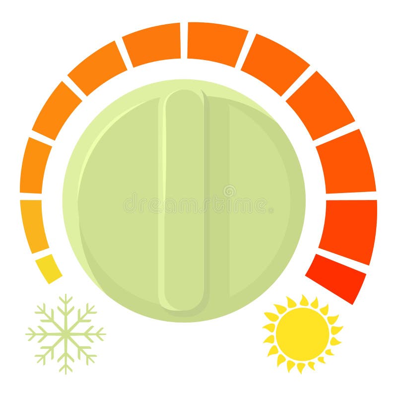 Heat Regulator. Heat Scale. Temperature Levels Gauge. Measurement Scale ...