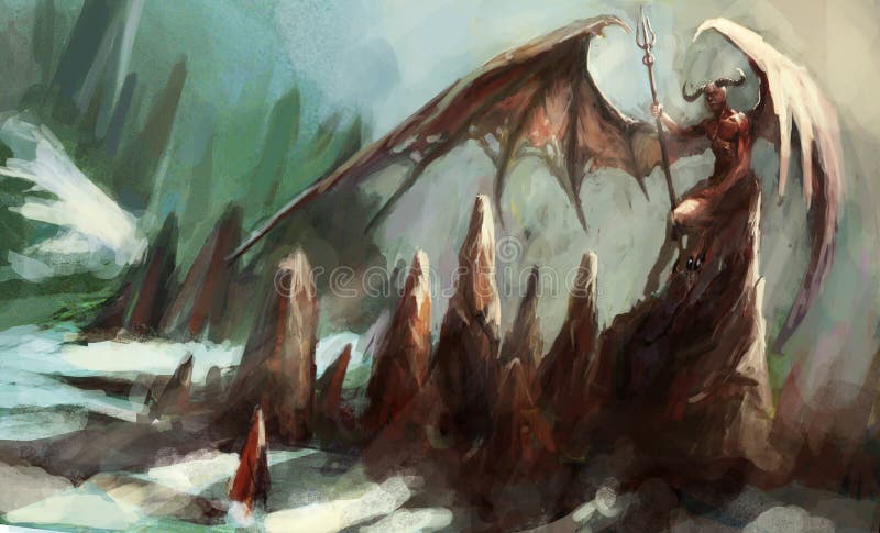 Cold hell stock illustration. Illustration of angry, poster - 24505621