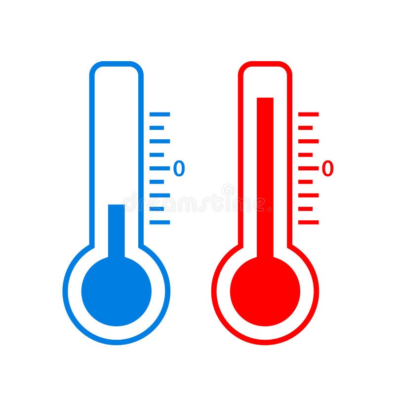 Cold and Hot Temperature Vector Icon Stock Vector - Illustration of ...
