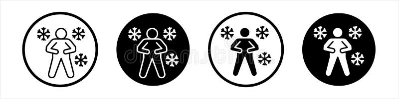 Cold Human Thin Line Vector Icon Set Stock Vector - Illustration of ...