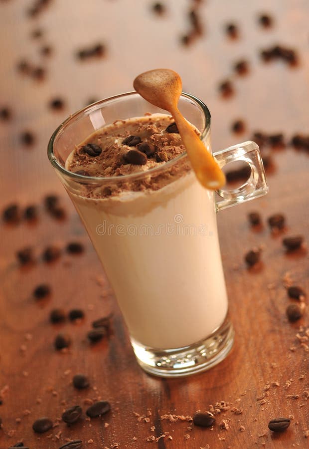 Cold Ice Coffee with Chocolate Stock Photo - Image of frappe, coffee ...
