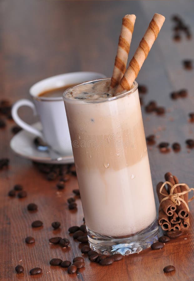 Ice coffee stock photo. Image of cream, served, sweet - 3725424