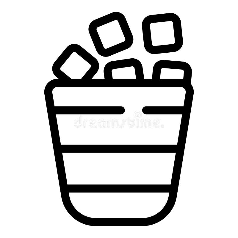 Cold Ice Coffee Icon Outline Vector. Drink Beverage Stock Vector ...