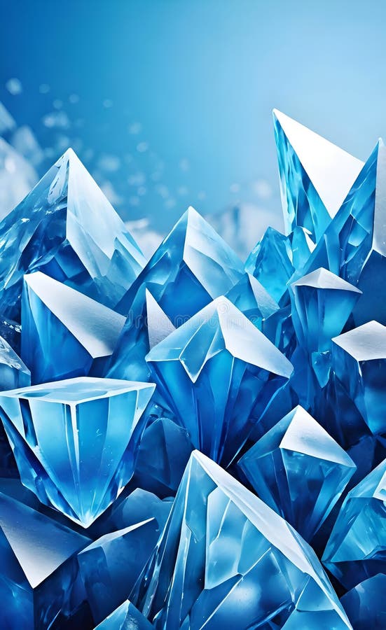 Cold Ice Diamond Box with Ice Background Stock Photo - Image of cold ...