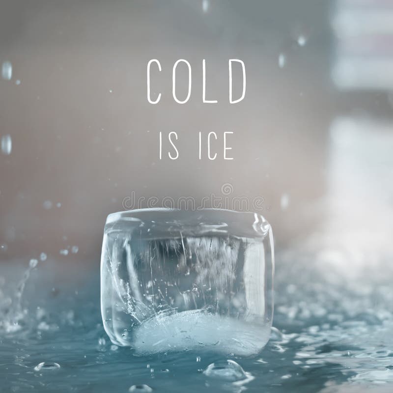 Cold is Ice - Melting Ice Cube Stock Photo - Image of glass, cube ...