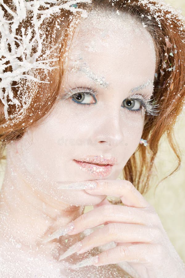 Cold ice princess stock photo. Image of elegance, seasonal - 46966850