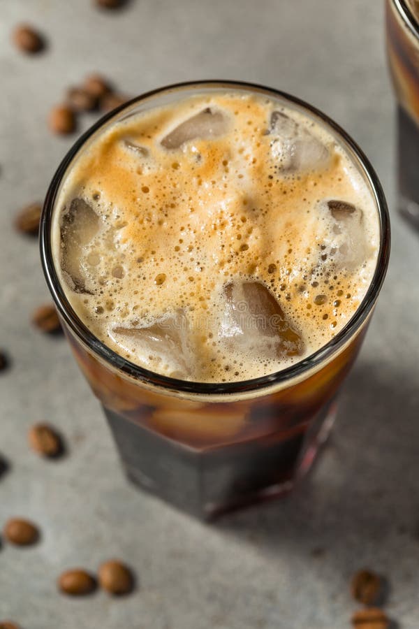 Cold Iced Americano Coffee stock image. Image of glass - 323771217