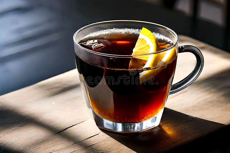 Cold Iced Tea in a Cup with Ice Cubes Stock Illustration - Illustration ...