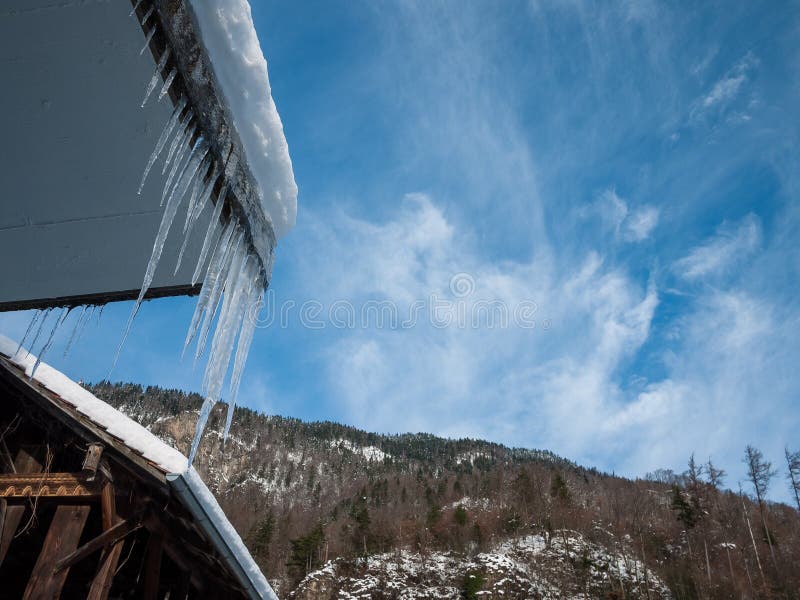 The Cold Icicles of Switzerland Stock Image - Image of mountain ...