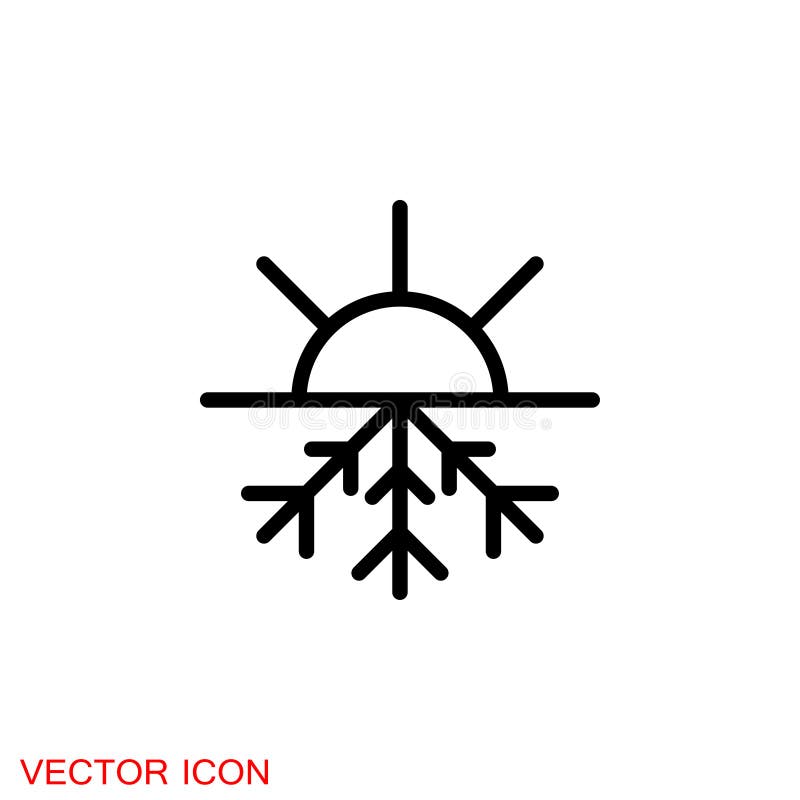 Cold Icon. Snowflake Sign Icon. Air Conditioning Symbol. Vector Stock ...