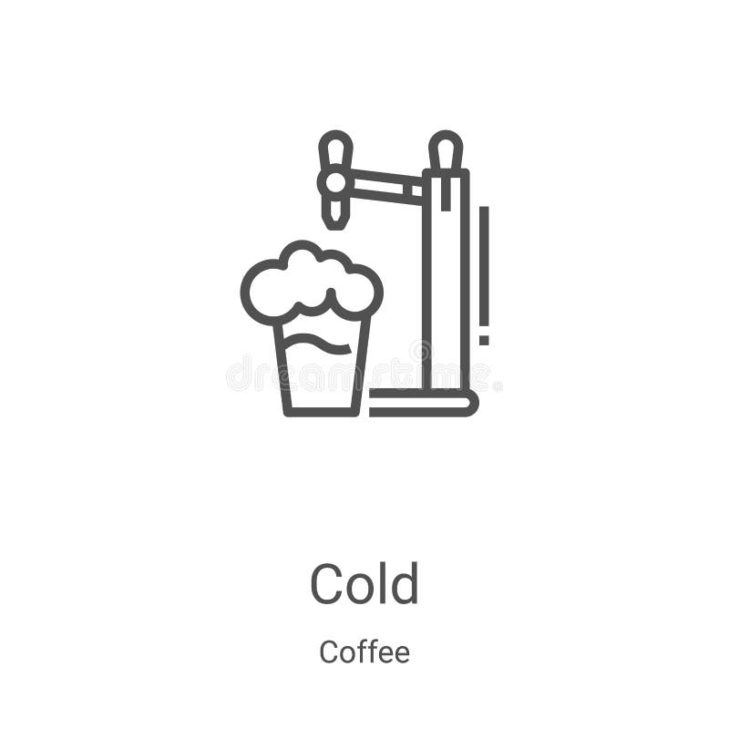 Cold Icon Vector from Air Conditioner Collection. Thin Line Cold ...