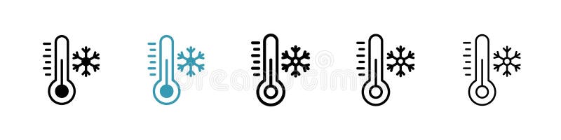 Cold Icon Vector Set on White Background Stock Vector - Illustration of ...