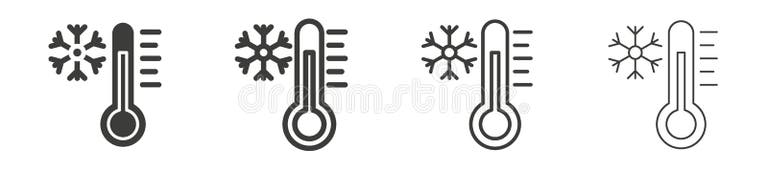Cold Icon Vector Set on White Background Stock Vector - Illustration of ...