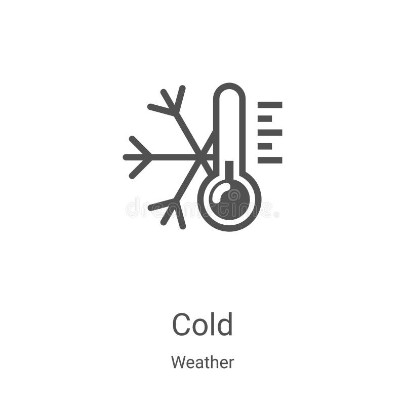 Cold Icon Vector from Weather Collection. Thin Line Cold Outline Icon ...