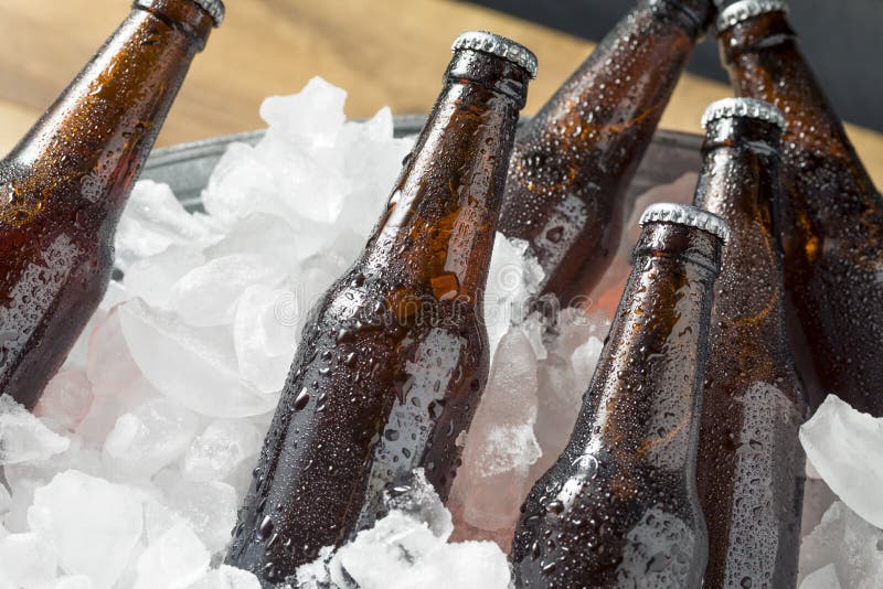 Cold Icy Beer Bottles stock image. Image of cool, frozen - 130390103