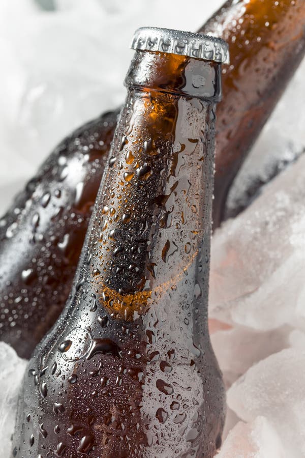 Cold Icy Beer Bottles stock image. Image of cold, cooler - 130390221