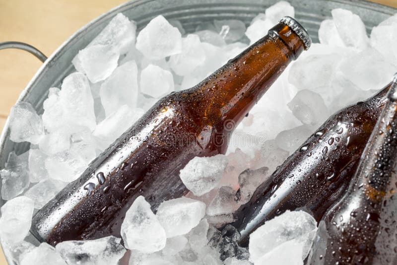 Cold Icy Beer Bottles stock photo. Image of frost, drink - 130391166