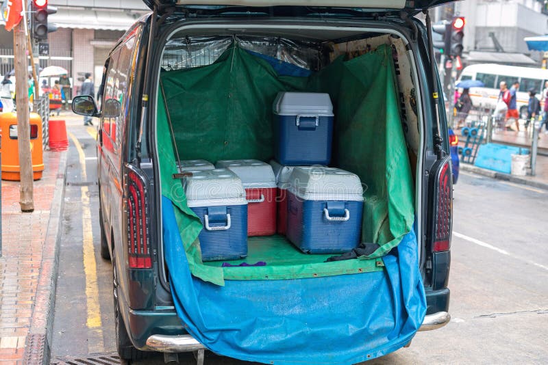 Cold Box Delivery stock photo. Image of cooler, icebox - 160155116