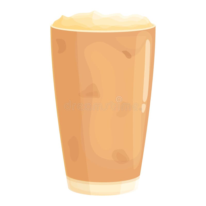 Cold Latte Icon Cartoon Vector. Cafe Drink Stock Vector - Illustration ...