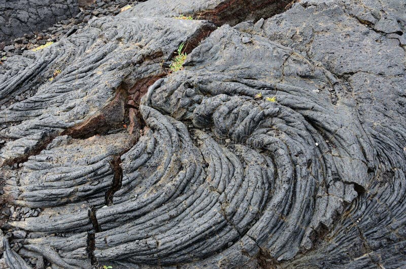 Cold Lava Flow in Big Island, Hawaii Stock Image - Image of pahoehoe ...