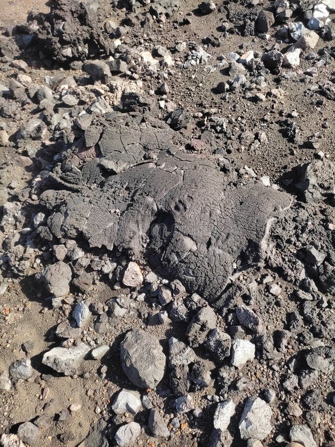 Cold Lava of Slamet Mountain at Central Java Stock Photo - Image of ...