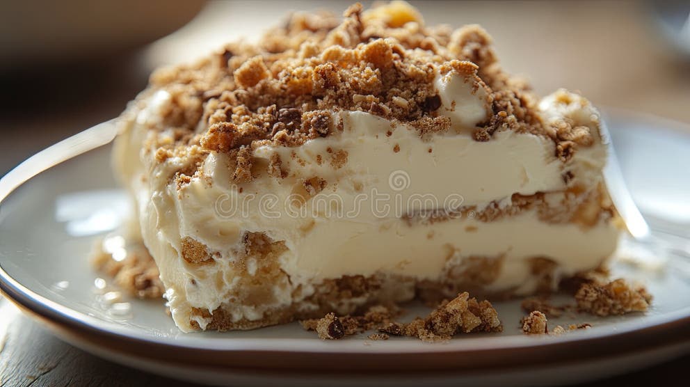 Cold Layers Collapsing, Airy Crumble and Silky Spread. Stock Image ...