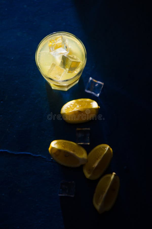 Cold lemon drink stock photo. Image of lemon, summer - 115123786
