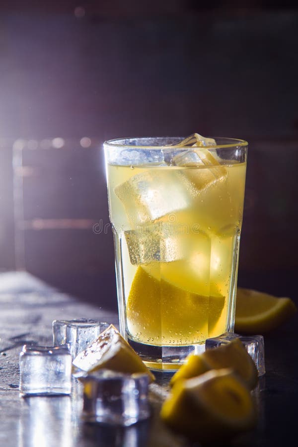 Cold lemon drink stock image. Image of summer, freshness - 115123805
