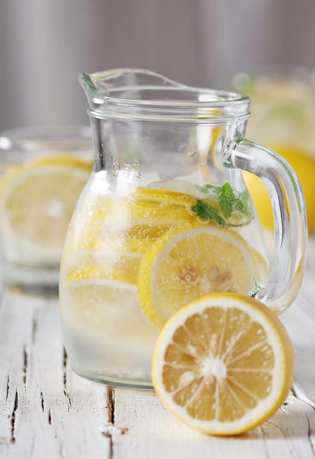 Pitcher of Water with Lemon Slices Stock Image - Image of vitamins ...
