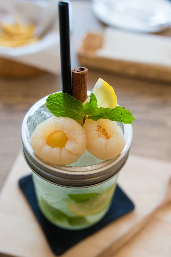 Cold Lychee juicy stock photo. Image of freshness, herb - 56144106