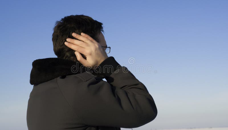 Cold Man stock image. Image of male, caucasian, space - 13067037