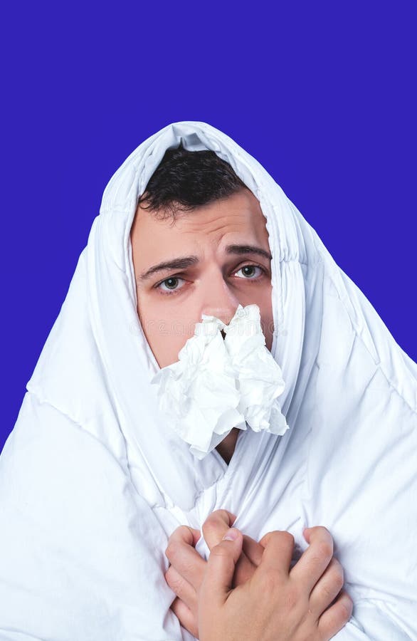 Cold man stock photo. Image of infection, fever, medical - 169880626