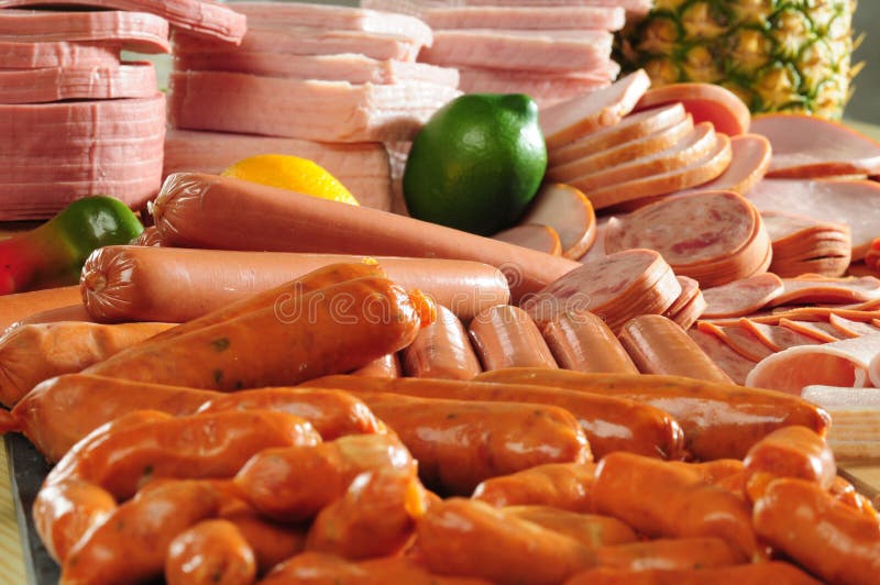 Cold meat stock image. Image of cooking, colorful, junk - 12284747