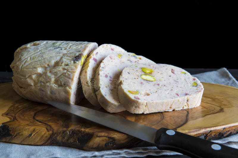 Cold Meat Made of Chicken and Pistachios Stock Image - Image of cold ...