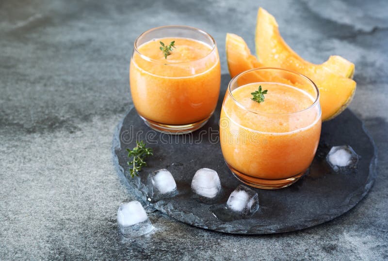 Cold melon soup stock photo. Image of restaurant, soup - 8819208