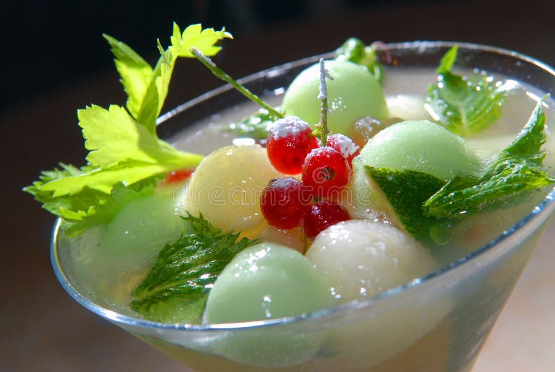 Cold melon soup stock photo. Image of restaurant, soup - 8819208