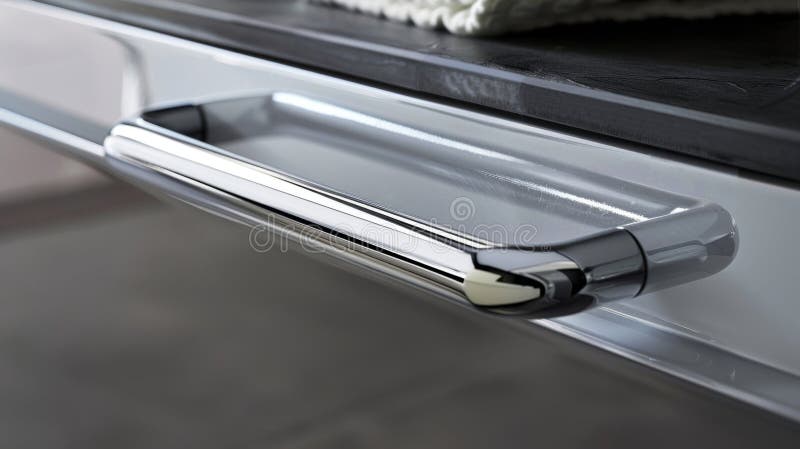 Cold and Metallic the Touch of a Polished Chrome Handle Feels Cool and ...